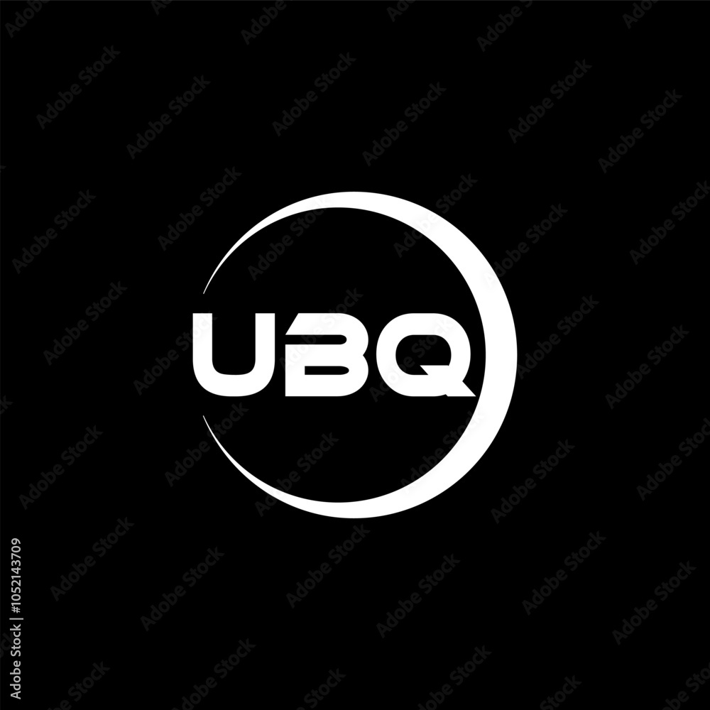 UBQ letter logo design with white background in illustrator, vector ...