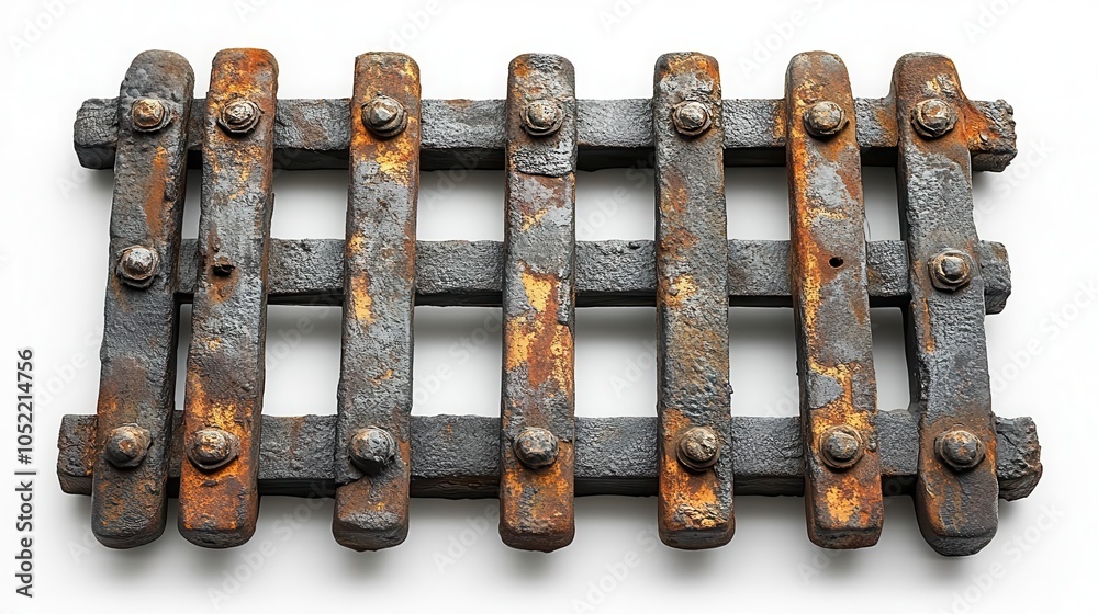 isolated prison bars on a stark white background, emphasizing themes of ...