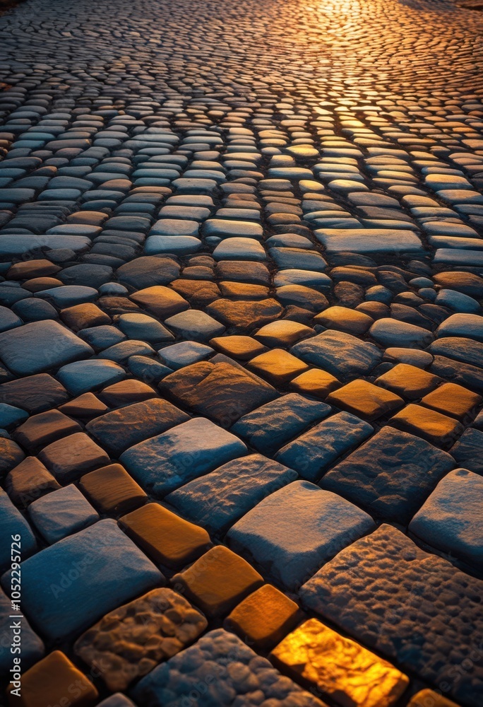 intricate close view unique road surface patterns highlighting shapes ...