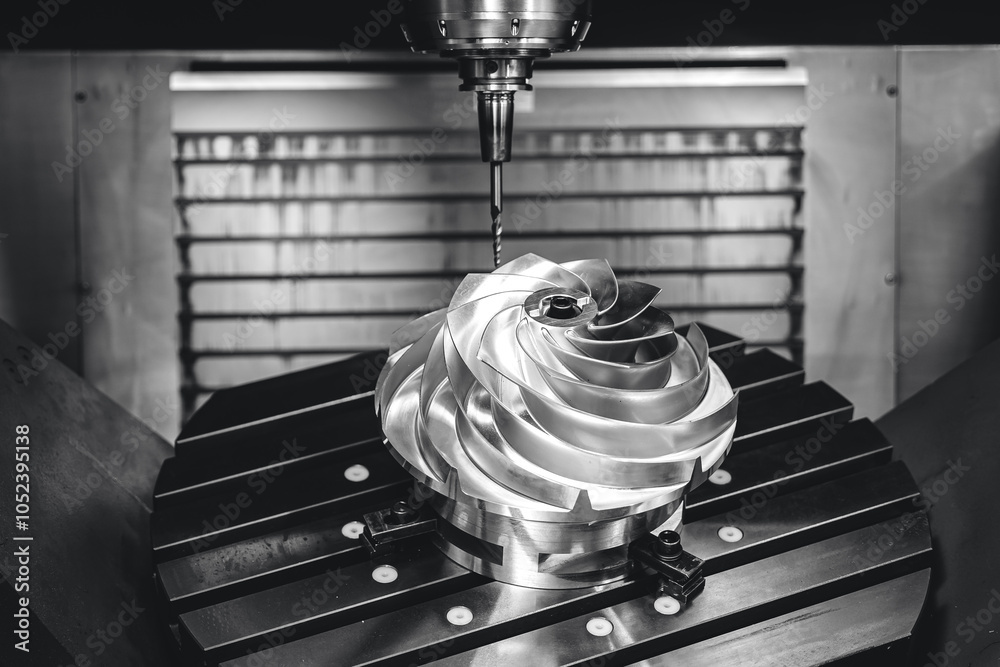 Metal machine tools industry. CNC turning milling factory processes ...