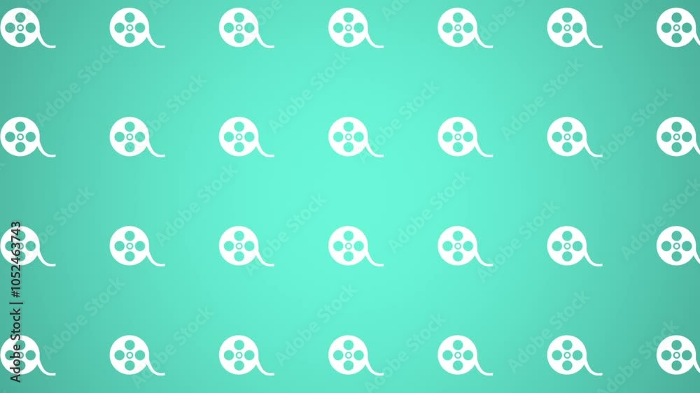 Animation motion background for video theme using moving white reel ...
