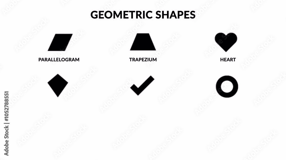 2D geometric shapes, geometry shapes animation, parallelogram kite ...
