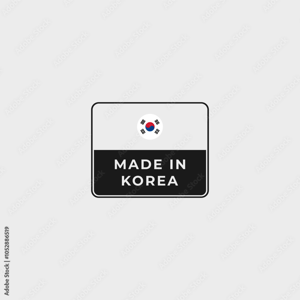 made in korean label vector for product design element. Made in korean ...