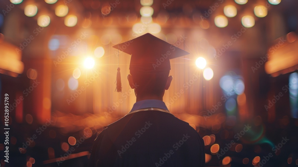 Blurred image background showing student graduation at commencement ...