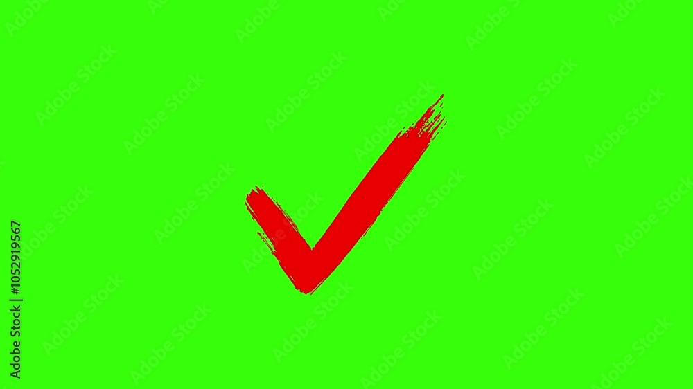 Animated Tick Icon Set on Green Screen, Green checkmark animation. Yes ...