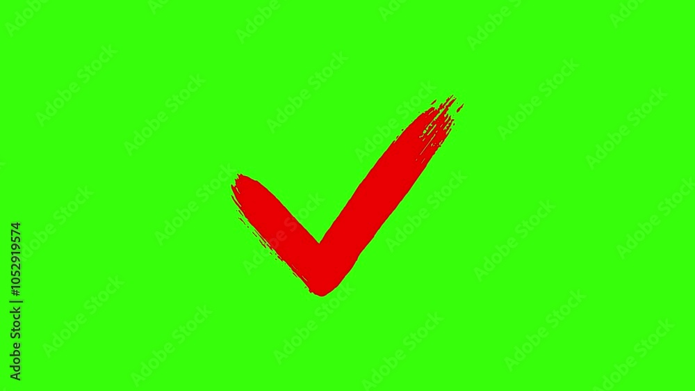 Animated Tick Icon Set on Green Screen, Green checkmark animation. Yes ...