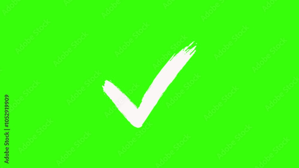 Check mark brush paint style symbol animation, Tick mark symbol. Check ...
