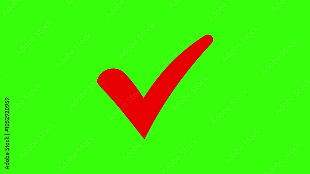 Vidéo Stock Animated Tick Icon Set on Green Screen, Green checkmark ...