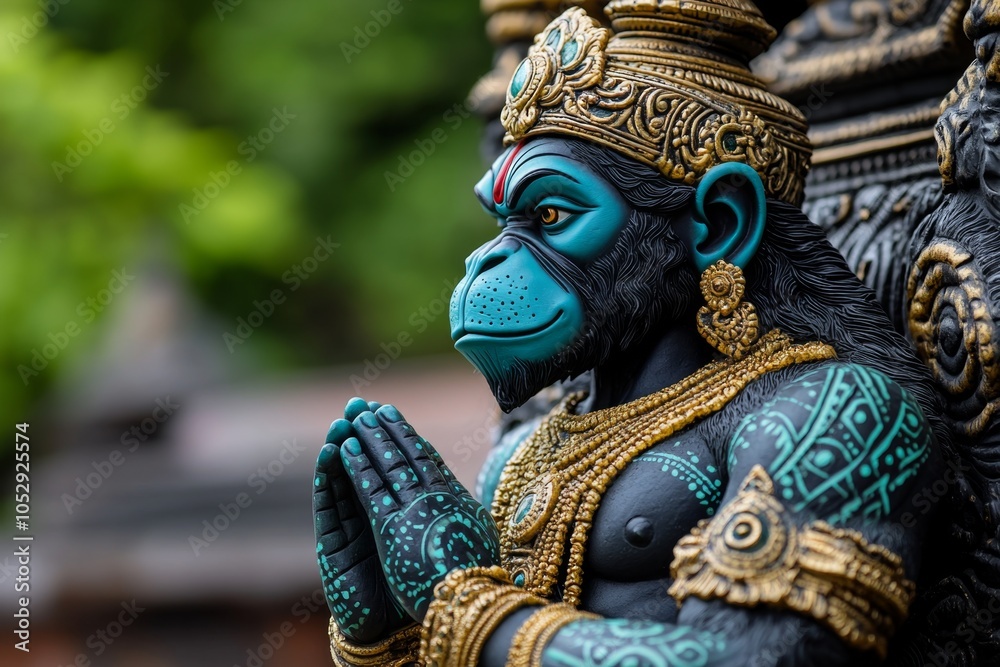 Hanuman ripping open his chest to reveal Lord Rama and Sita in his ...