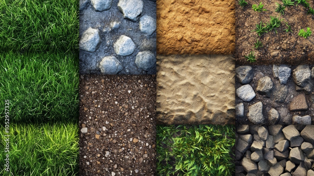 2410 46.A seamless set of ground textures designed for game interfaces ...