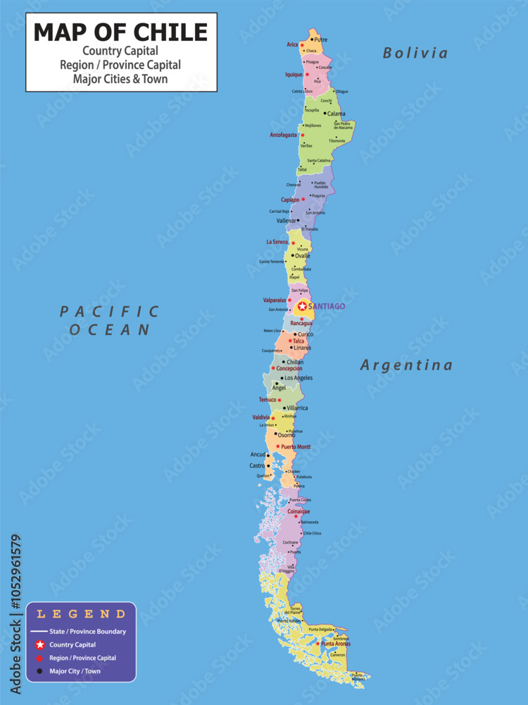 American Countries Geography Political map. Political map of country ...