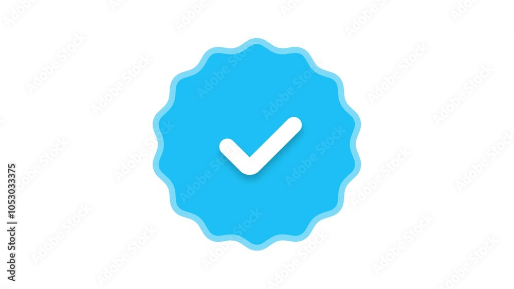 blue tick check mark Animated. checkmark, succesfully done, approved ...