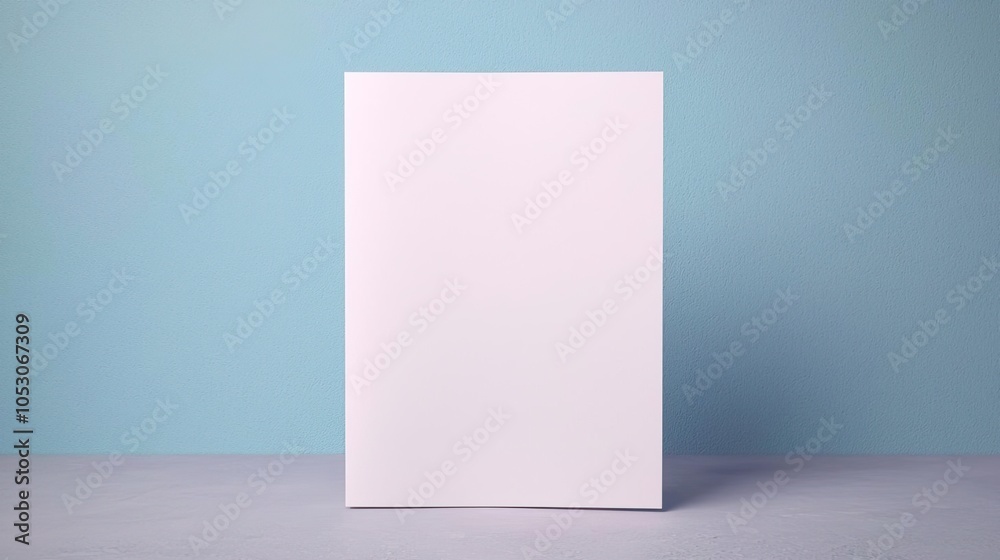 Blank half-folded booklet mockup template on a gray background for ...