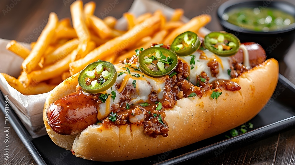 Delicious and hearty organic beef chili dogs topped with melted cheddar ...