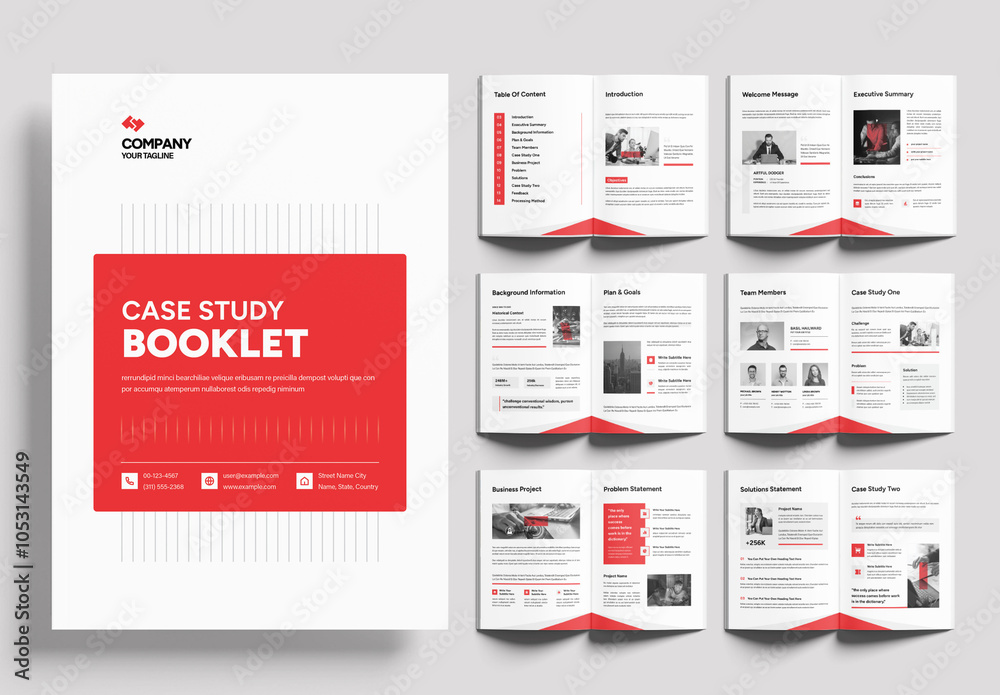 Case Study Booklet Template Stock Template | Adobe Stock