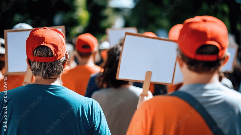 Union leaders passionately addressing a diverse crowd of strikers ...