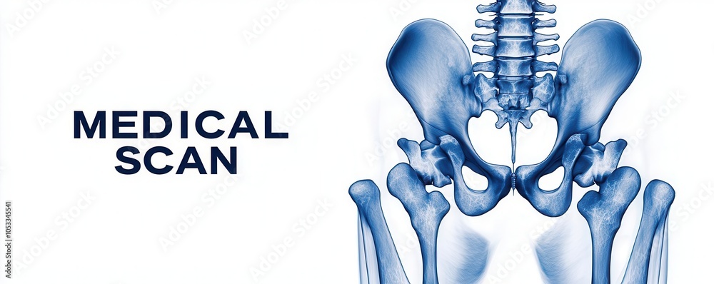 Xray scan of a pelvis, showing detailed bone structure, Xray bone scan ...