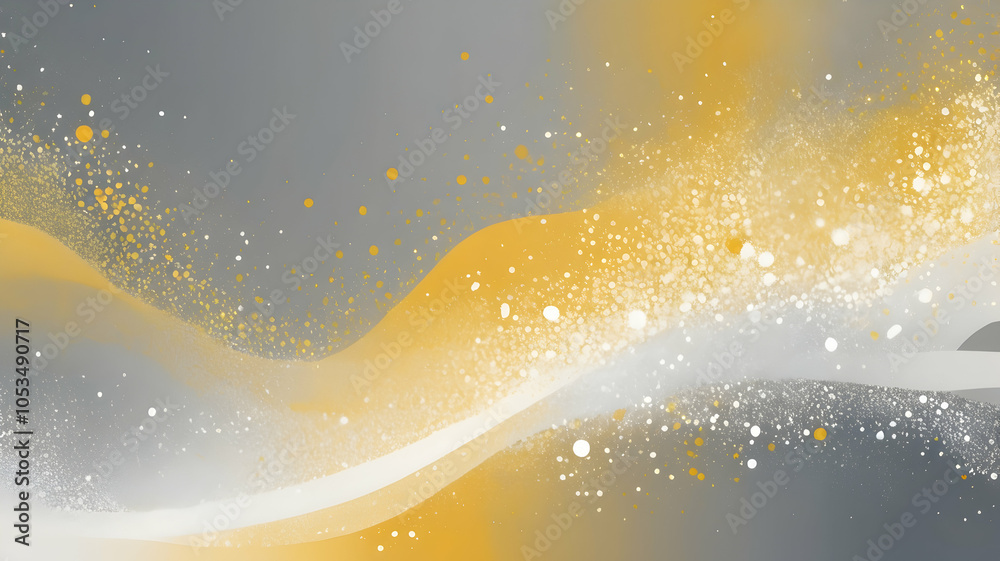 neon Mustard Yellow, Slate Gray, White glowing gradient background, a ...