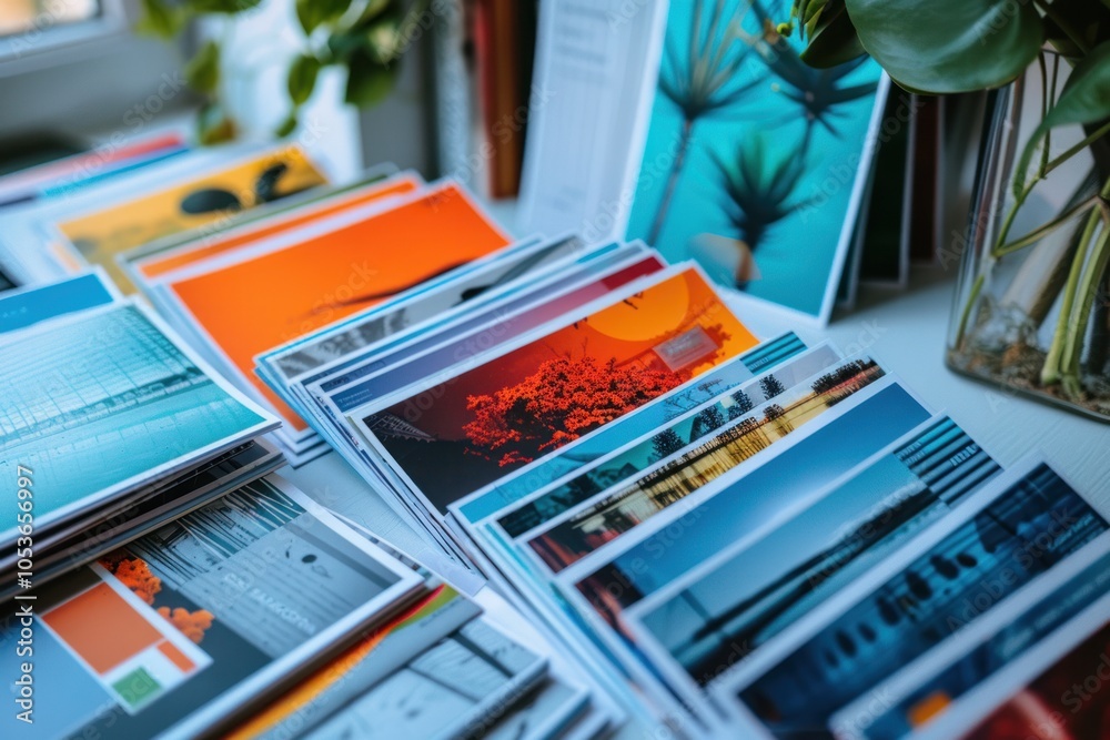 multiple flyer mockups arranged in a fan shape on a minimalist desk ...