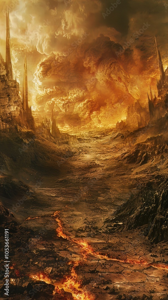 Scorched earth where once fertile lands lay, now home only to dust and ...