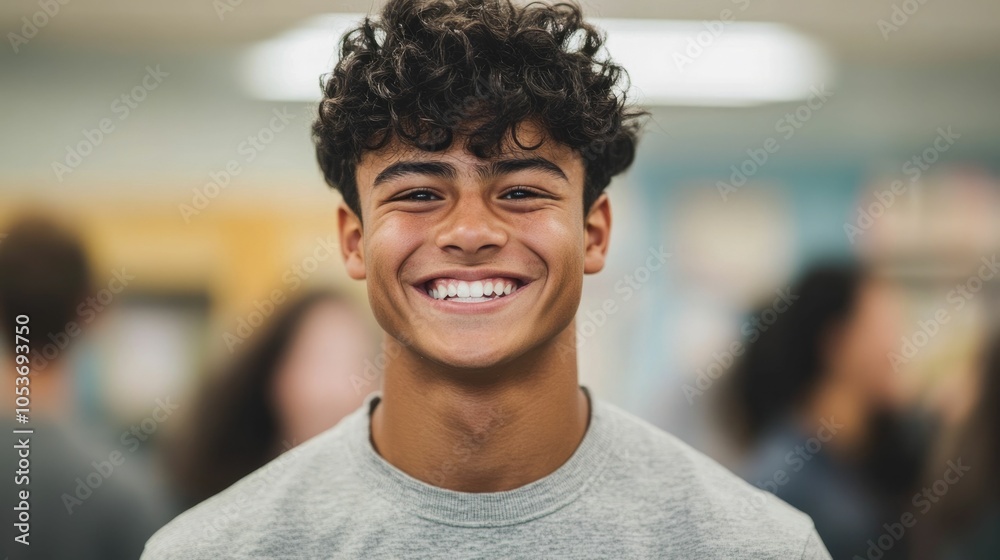 Cheerful and Joyful Middle School Students Laughing with Friends in the ...