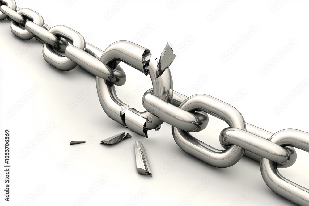 Freedom concept. Silhouettes of broken chain, Freedom broken chains ...