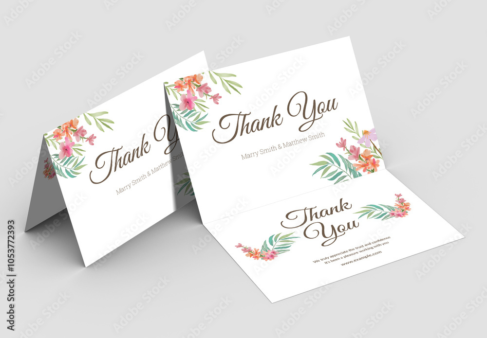 Thank You Card Layout Stock Template | Adobe Stock
