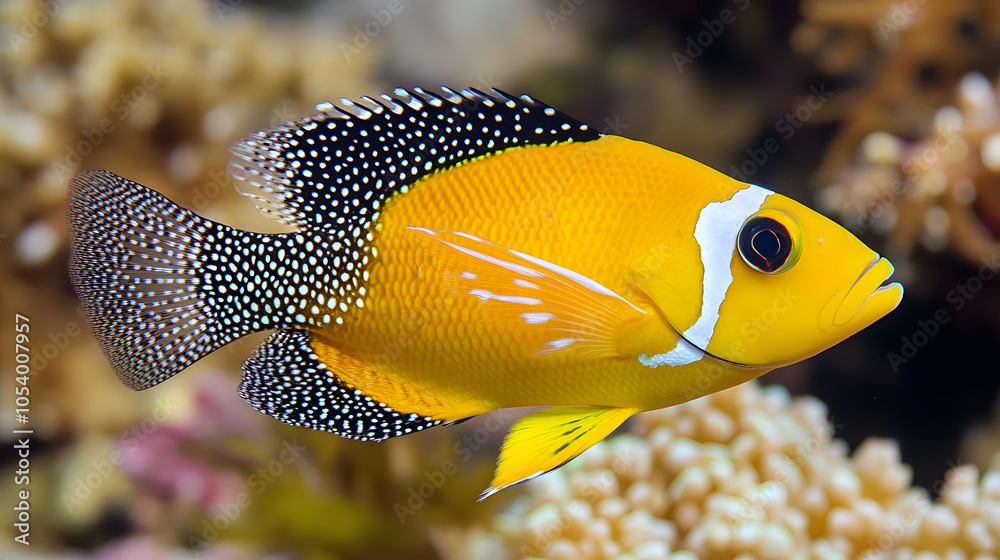 An Artistic and Colorful Representation of the Foxface Rabbitfish ...