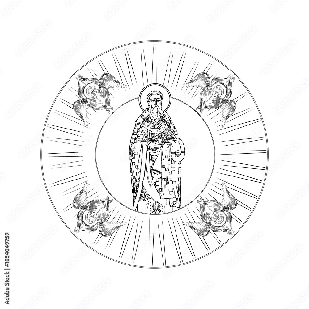 Petar I Petrovich-Njegosh (name english). Greek medallion- coloring ...