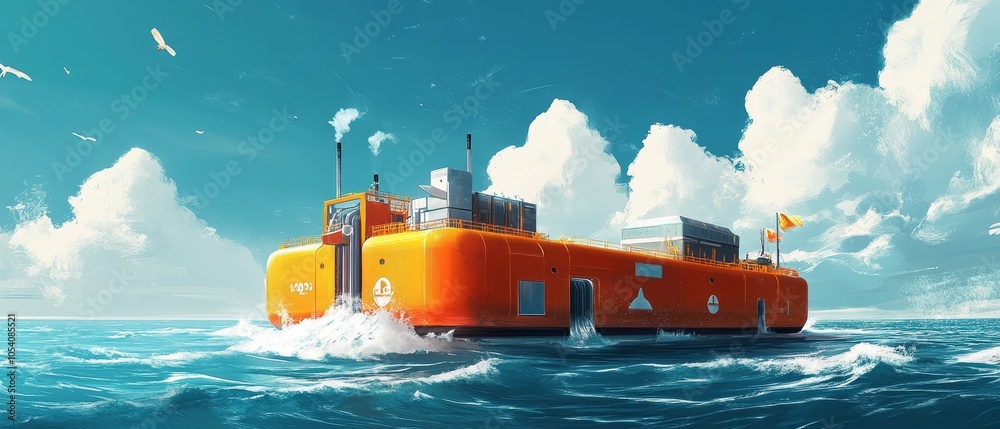 Floating factory platform, ocean production facility, innovative ...