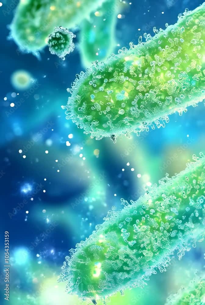 Escherichia coli bacterium, E.coli as part of intestinal normal flora ...
