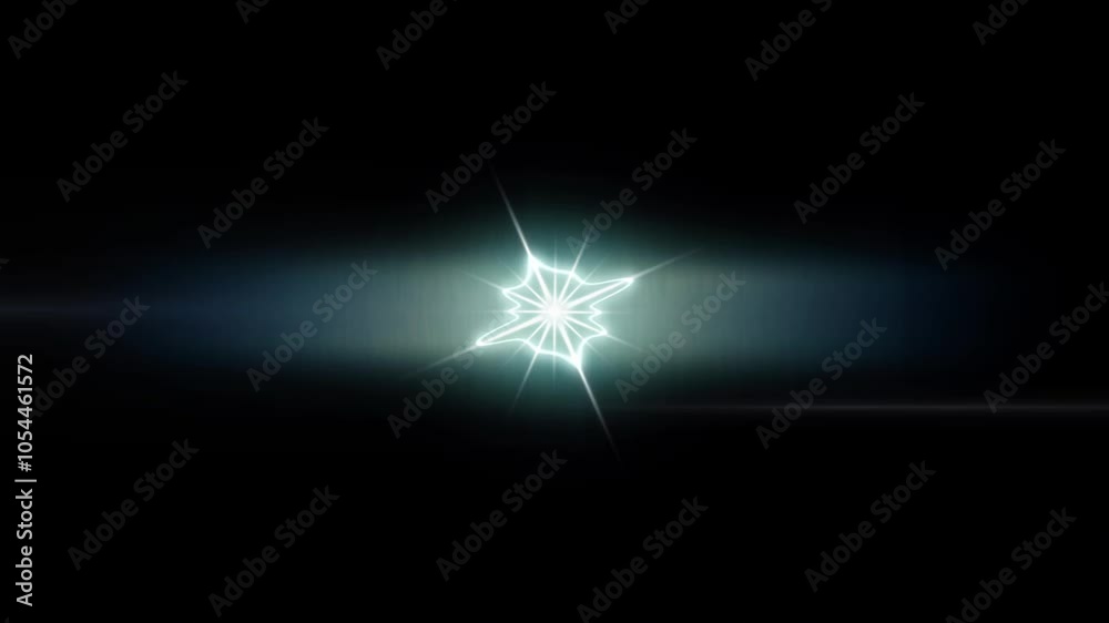 Shiny star flayer overlay with black background screen in 4k video ...