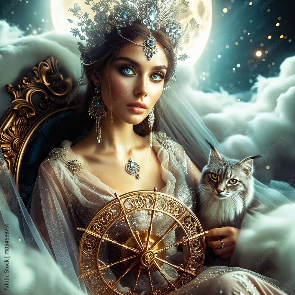 Frigg, the Norse goddess of wisdom, foresight, and domesticity on her ...