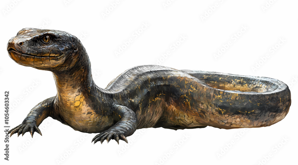 Titanoboa Realistic on White Background: Witness the Colossal Presence ...