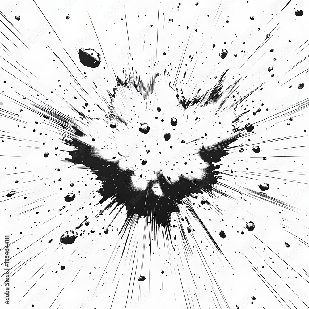 dynamic manga motion effects with comic-style speed lines, action ...