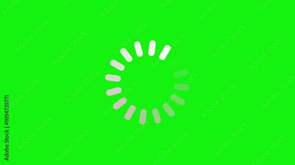 Animated circle loading on green screen, Loading circle icon on ...