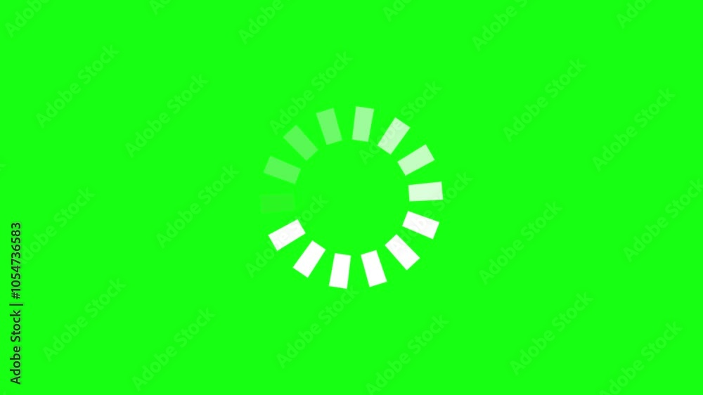 Animated circle loading on green screen, Loading circle icon on ...