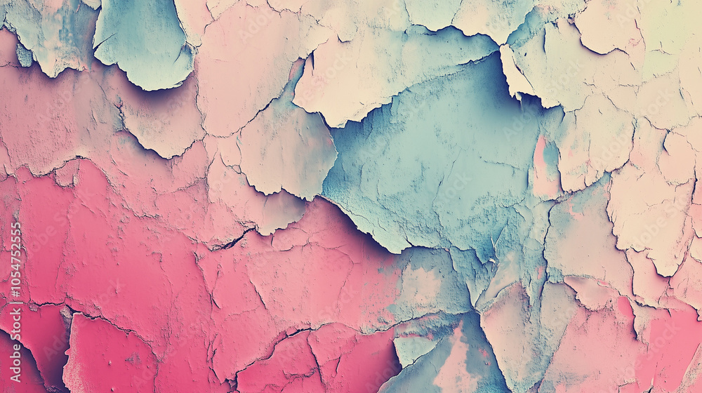 Layered paint peel effect in faded colors for a distressed background ...