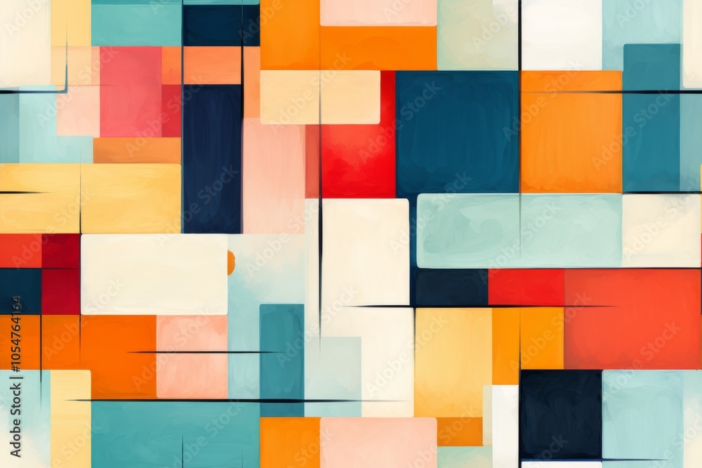 Bold Color Blocks Pattern: Large blocks of color, juxtaposed and ...