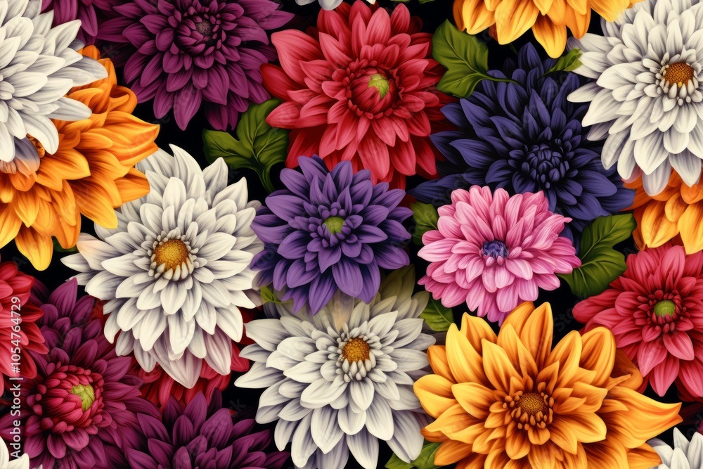Colorful Garden Variety Pattern: A pattern with a mix of different ...