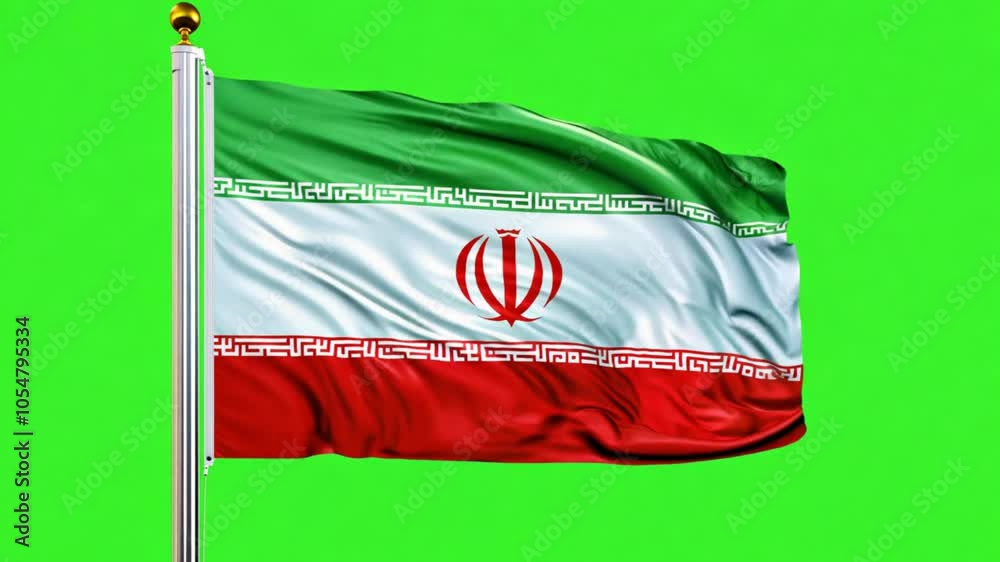 Iranian Flag Waving: A vibrant and symbolic image of the Iranian flag ...