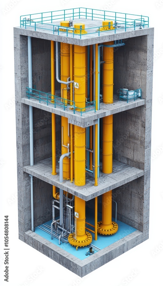 Cross-section diagram of carbon capture system integrated with fuel ...