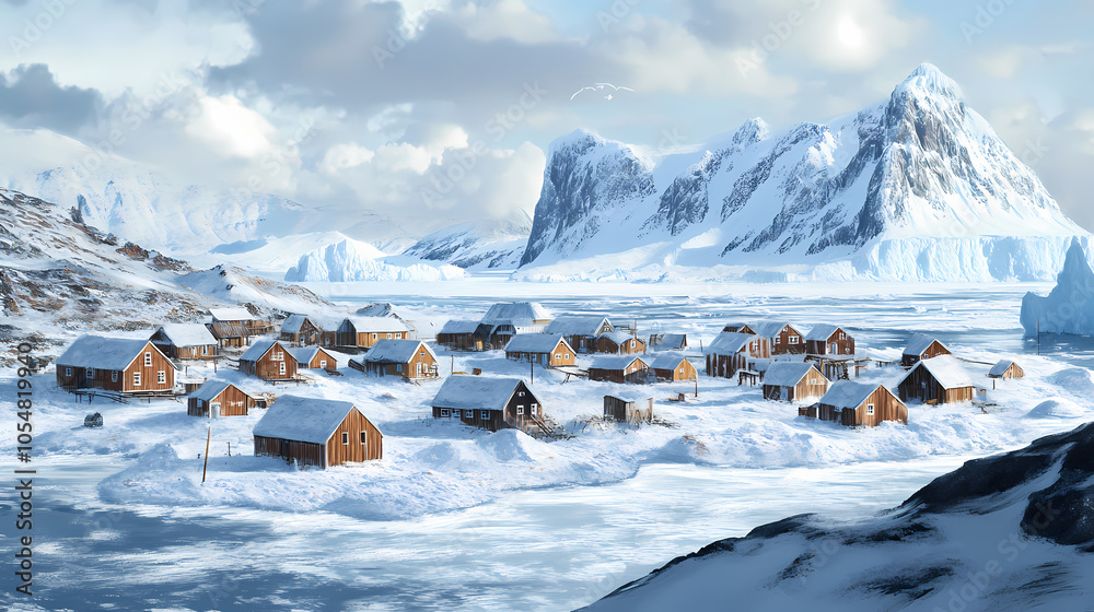 Photo & Art Print A traditional inuit village, showcasing the rich ...