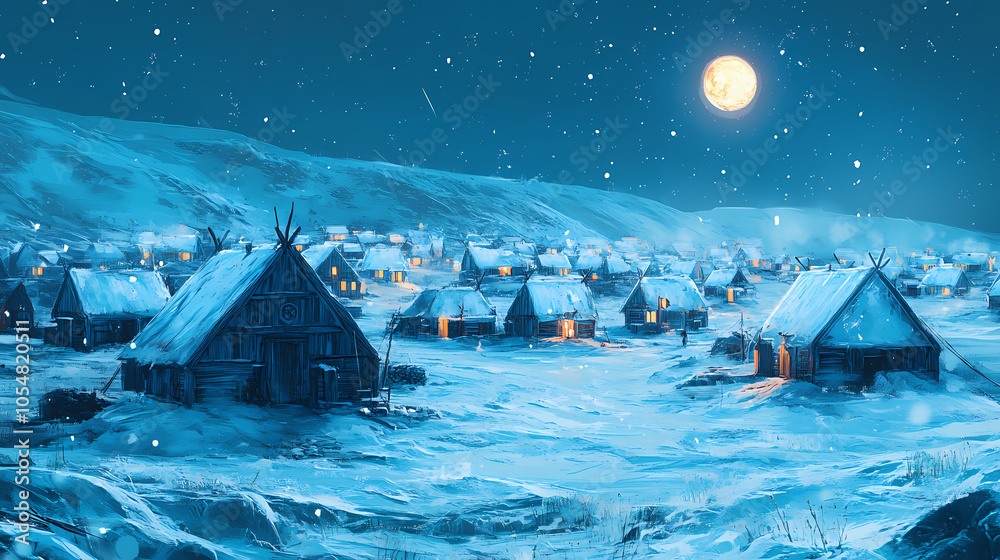 A traditional inuit village, showcasing the rich cultural heritage of ...