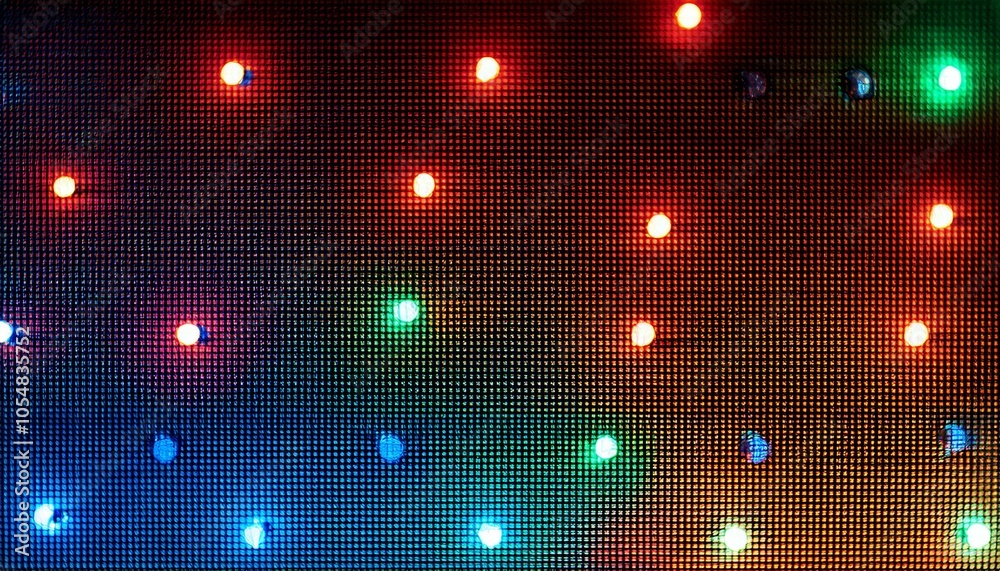 High-resolution LED panel closeup with RGB dots, ideal for creating ...