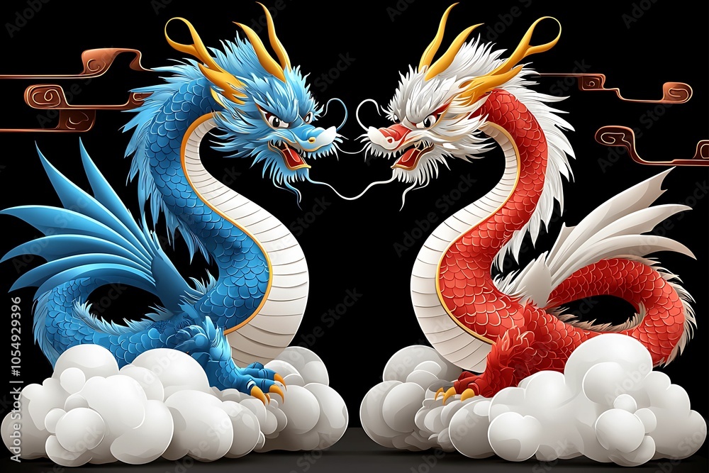 Epic clash of the elements a dynamic representation of blue and red ...