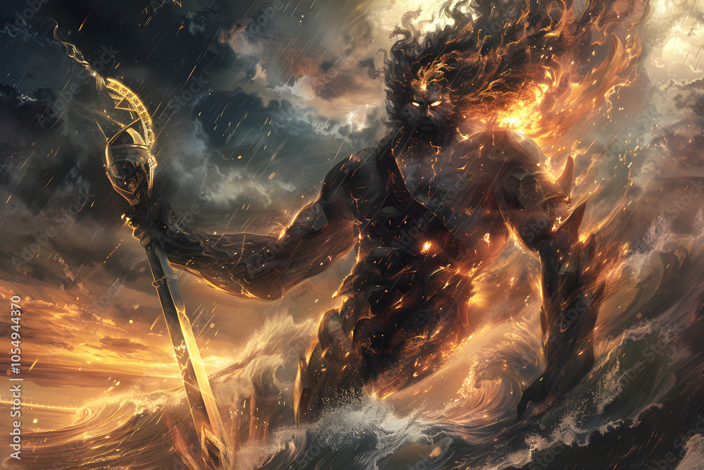 Titan Kronos: An awe-inspiring depiction of the primal deity in Ancient ...