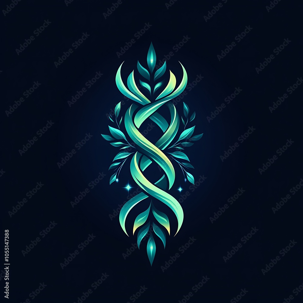 Medical Logo Showcasing DNA Strand Intertwined with Sword for Unique ...