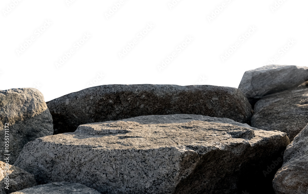 Rock,Stones podium isolated background for mockup products display,Rock ...