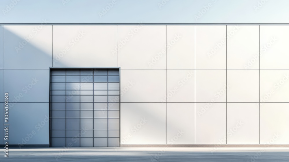Modern Warehouse Exterior: Clean lines and minimalist design of a ...